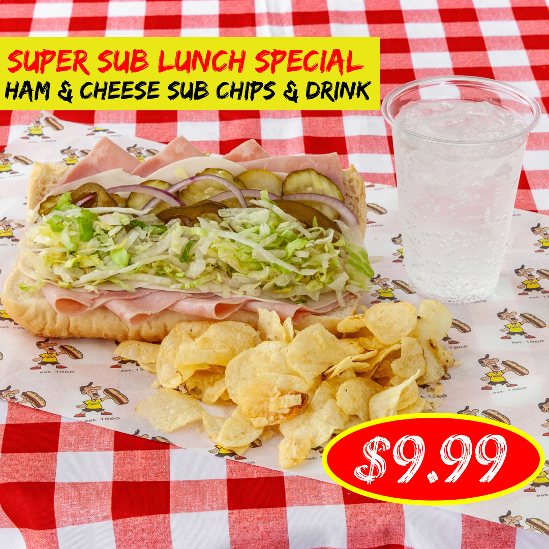 Ham & Cheese Sub Combo Special! | Super Submarine Valparasio
